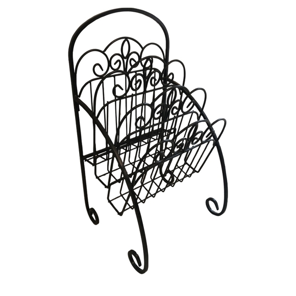 Accents | Wrought Iron Triple Tier Magazine Rack Midcentury | Poshmark